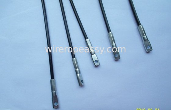Nylon Coated Steel Cable Assembly / Cable Assemblies With Galvanized Terminals 4.8mm