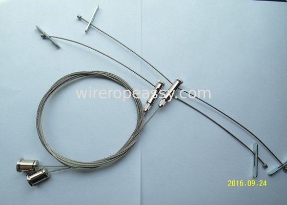 1.5mm 7 * 7 Stainless Steel Y-Cable Hanging Light Kits With Stainless Toggle