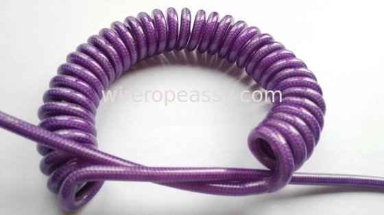 5mm Extendable Elastic Spring Cord Tool Safety Lanyard Strong Pulling Transparent Purple