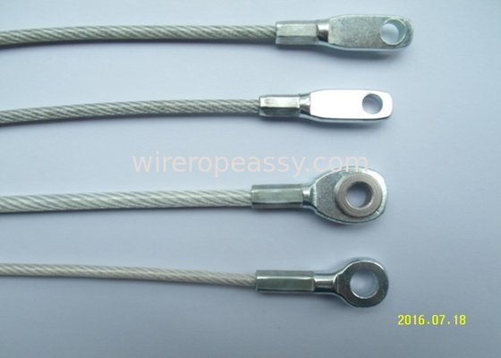 Gym Wire Rope Cable 5 - 6mm Clear PVC Coated Wire Rope Assemblies Accessories