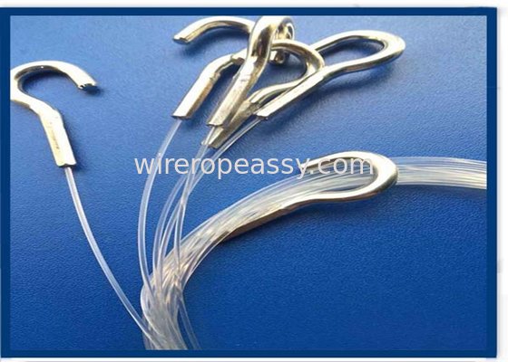 2.0mm White Nylon PU Cable Lamp Hanging Kit With Ceiling Gripper / Stainless Fittings