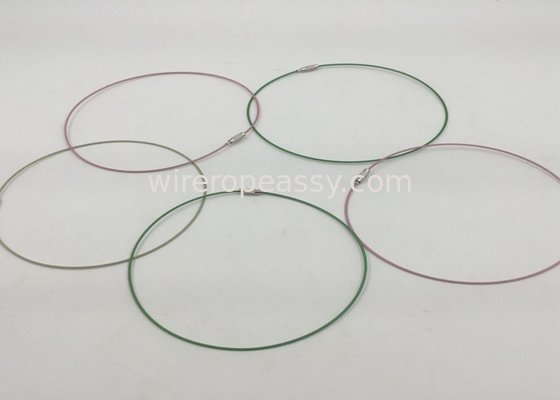 2.0 Mm PU Coating 304 Stainless Steel Cable Screw Lock Wire Keychain Cable