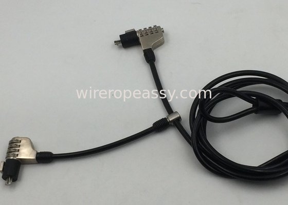 Two Heads Locking Cable Combination Lock Carabiner With Security Cable / Keys