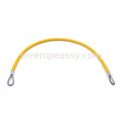 2016 Custom 4mm Stainless Steel Cable Slings PVC Coated Yellow