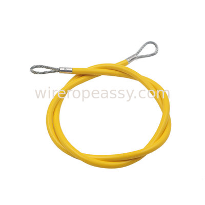 2016 Custom 4mm Stainless Steel Cable Slings PVC Coated Yellow