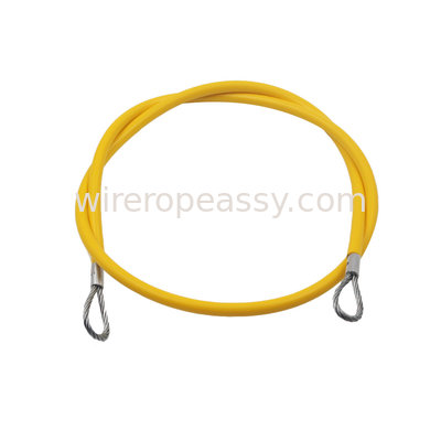2016 Custom 4mm Stainless Steel Cable Slings PVC Coated Yellow