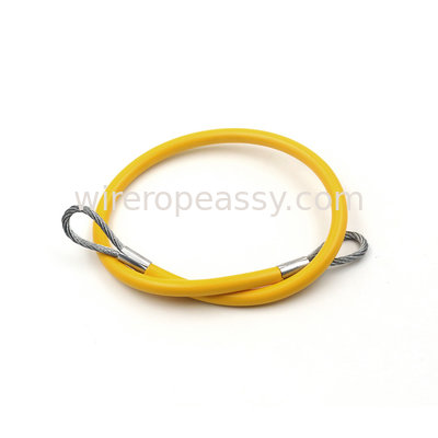 2016 Custom 4mm Stainless Steel Cable Slings PVC Coated Yellow