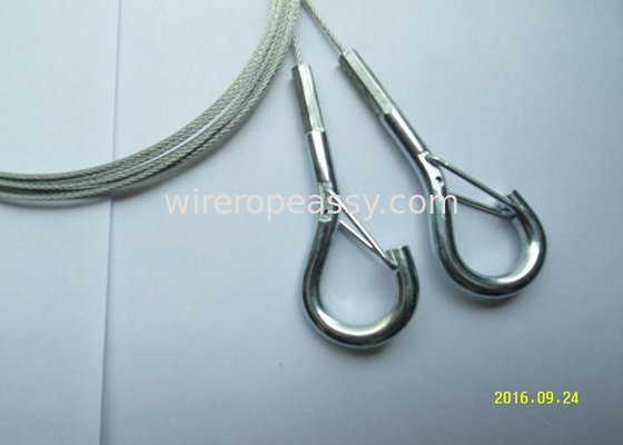 1.5mm Y Shape Stainless LED Grow Hanging Lights Cable With Double Hook And Loop