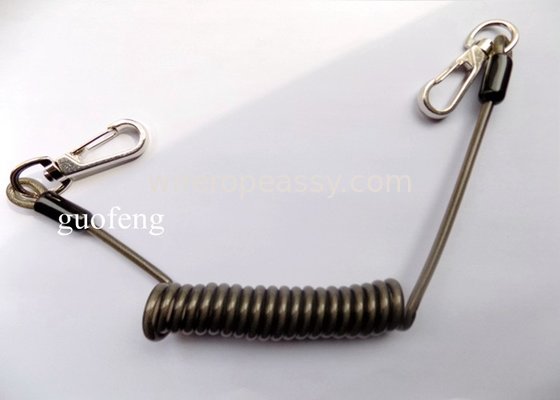 PVC Custom Retractable Safety Tool Lanyards With Swivel Hook On Both End