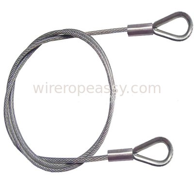 800 - 1500 mm Wire Rope Sling With Loop at One End For Safety Use