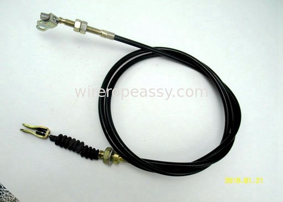 6.0mm Galvanized Steel / PVC Motorcycle Brake Cable With Threaded Rod Fittings