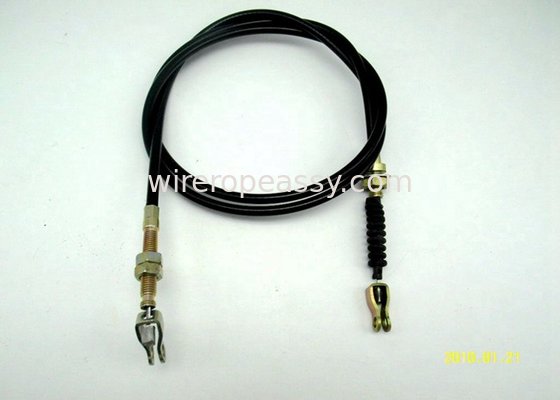 6.0mm Galvanized Steel / PVC Motorcycle Brake Cable With Threaded Rod Fittings
