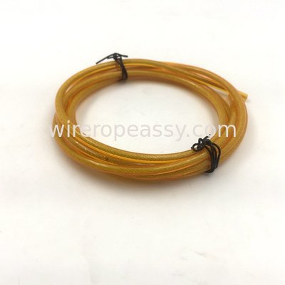 Clear Orange PVC Wire Rope Assembly Coated Durable 5.0mm Steel Cable Assembly