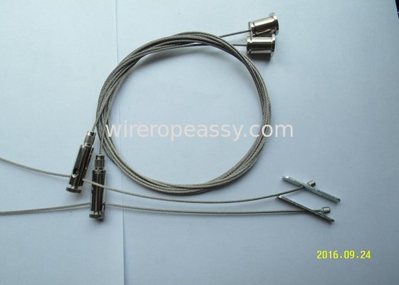 1.5mm Aircraft Cable Gripper Hanging Steel Wire Rope For Led Light ISO Approval