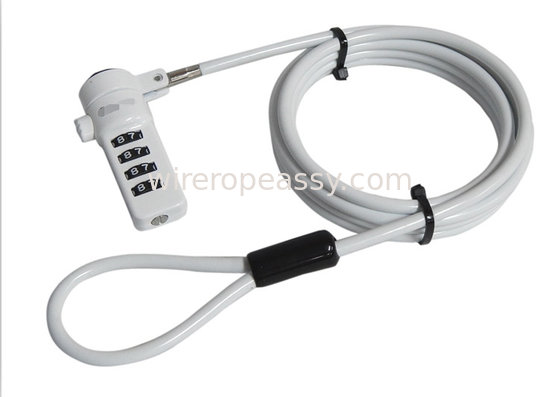 Galvanized Steel Coil Lanyard Locking Cable Laptop Cable Lock With Security Cable