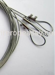 clear 2.0mm Galvanized Steel Cable Accessories With Loop / Eye Thimble