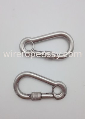 Zinc Plated Terminal Fittings AISI 316 Stainless Steel Snap Hook W/ Eye & Screw