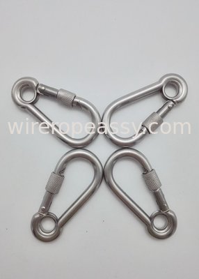 Zinc Plated Terminal Fittings AISI 316 Stainless Steel Snap Hook W/ Eye & Screw