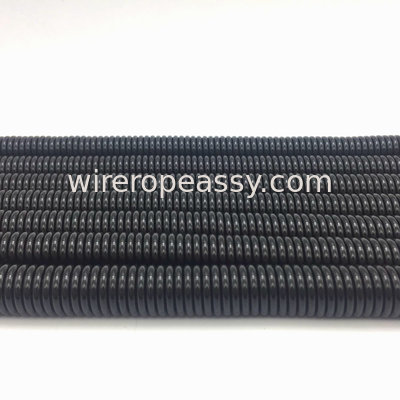 Plastic Coil Safety Tool Lanyards 3.0mm Black PVC Stretch Super Longest 8m Spring