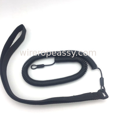 Adjustable PVC Length 8M Stainless Steel Wire Tool Safety Lanyards With Longest Leash