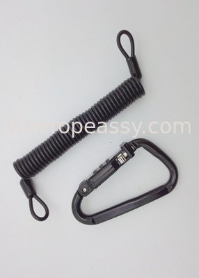 Black Locking Carabiner Combination Lock Carabiner Computer Cable Lock Safety