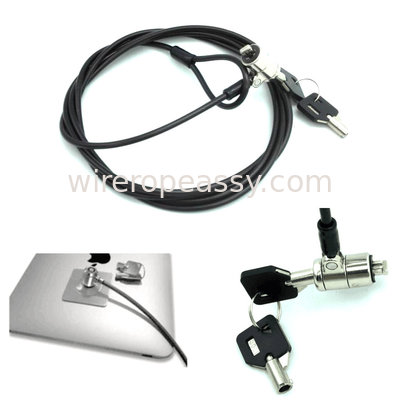 Two Heads Locking Cable Combination Lock Carabiner With Security Cable / Keys