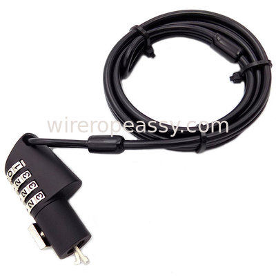 3 Digit Combination Security Cable Lock Galvanized Steel For Laptop Notebook
