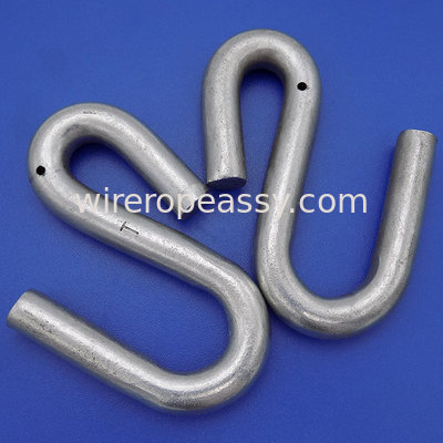 9mm Terminal Fittings Galvanized Steel Wire Rope Towing Truck Tow Hook For Car
