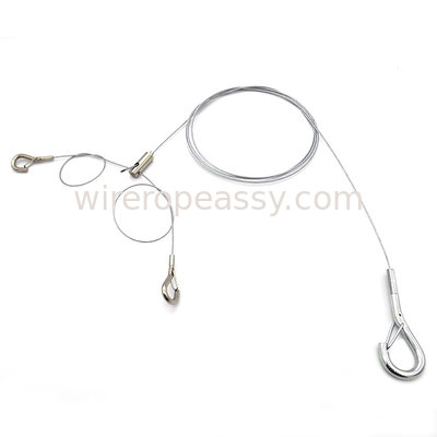 1.2 mm Pendant Lamp Kit Stainless Hanging Kits Cable With Side Exit Gripper / Smooth Plunger