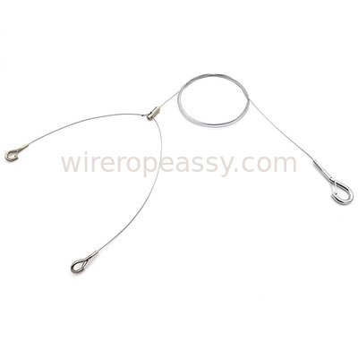 1.2 mm Pendant Lamp Kit Stainless Hanging Kits Cable With Side Exit Gripper / Smooth Plunger
