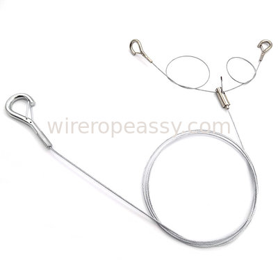 1.2 mm Pendant Lamp Kit Stainless Hanging Kits Cable With Side Exit Gripper / Smooth Plunger
