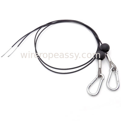 Universal Gym Cable steel Cable Assembly With Nylon Ball Carabiner