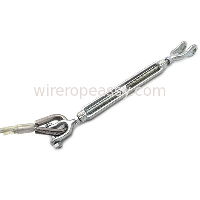 6.0mm Black PA coated Big Ring Terminals , Steel Cable Assembly At Both Sides