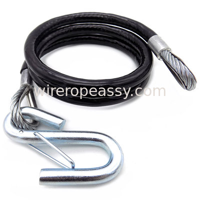 5-8mm Steel Tow Cable /Hooks Wire Towing Rope Car Truck.(length 4m）