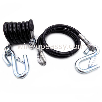 5-8mm Steel Tow Cable /Hooks Wire Towing Rope Car Truck.(length 4m）