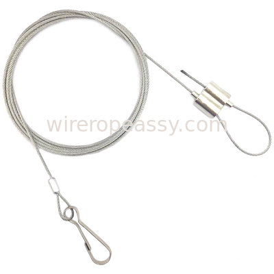 1.2 mm Diameter Lamp Hanging Kit Stainless Hanging Cable With Adjustable Gripper