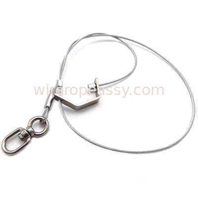 7*19 Galvanized Steel Wire Rope Assembly With Satinless 8 Swivel Clip