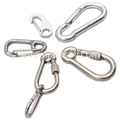 Stainless Steel Plated Nickel Snap Hook For Steel Wire Hanging System