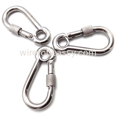Stainless Steel Plated Nickel Snap Hook For Steel Wire Hanging System