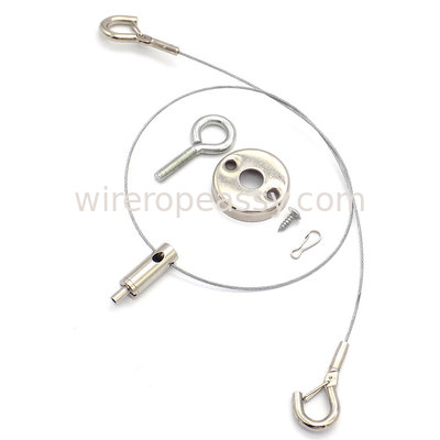 1.2mm Diameter Galvanized Fluorescent Suspended Light Cable Kit