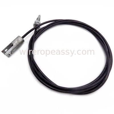 Portable 5.0mm Black Nylon Sling Wire Rope with U Thread 7*19 / 7*7