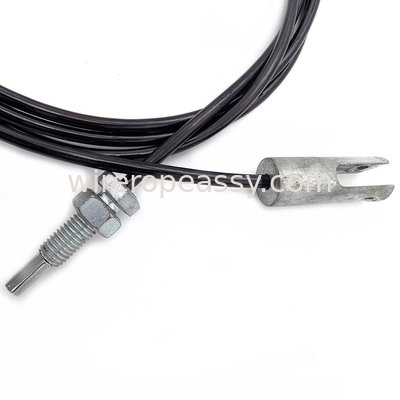 Portable 5.0mm Black Nylon Sling Wire Rope with U Thread 7*19 / 7*7