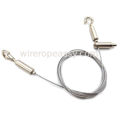 Suspension Lamp Hanging Kit , Ceiling Light Hanging Wire Cable For Led Panel