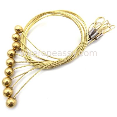 7 * 7  Colorful Wire Rope Assembly With 316 Stainless steel Ball Ends , 1.2mm Diameter