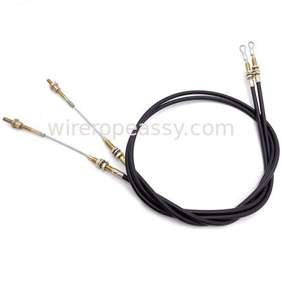 6.0mm Black PE Housing Push Pull Throttle Bicycle Brake Cable With Zinc Head And Terminal