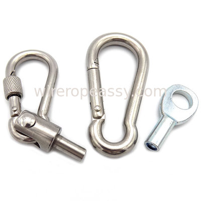Galvanized Steel Or Stainless Steel Snap Hook With Screw Nunt Custom-made
