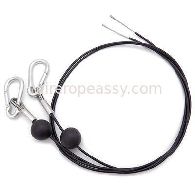 Nylon Coated Gym Fitness Quipment Cable With Nylon Ball And Loop On Both Ends