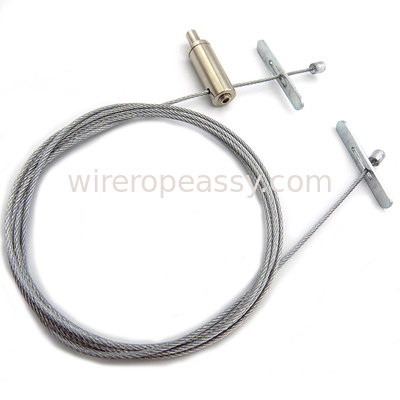 Panel Lamp Hanging Kit , PVC Coated Stainless Steel Cable Tie