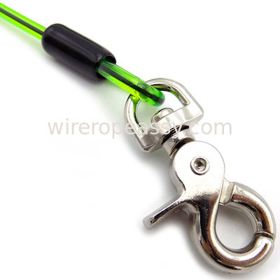 Ø5.0mm PU Spring Coil Safety Tool Lanyards wtih Thumb Activated Triggers