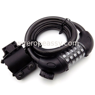 Durable Anti-Theft Motorcycle Cable Lock / Bicycle Combination Lock